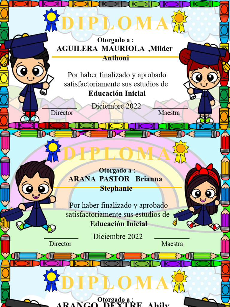 Diplomas Graduados 5 AOS A | PDF