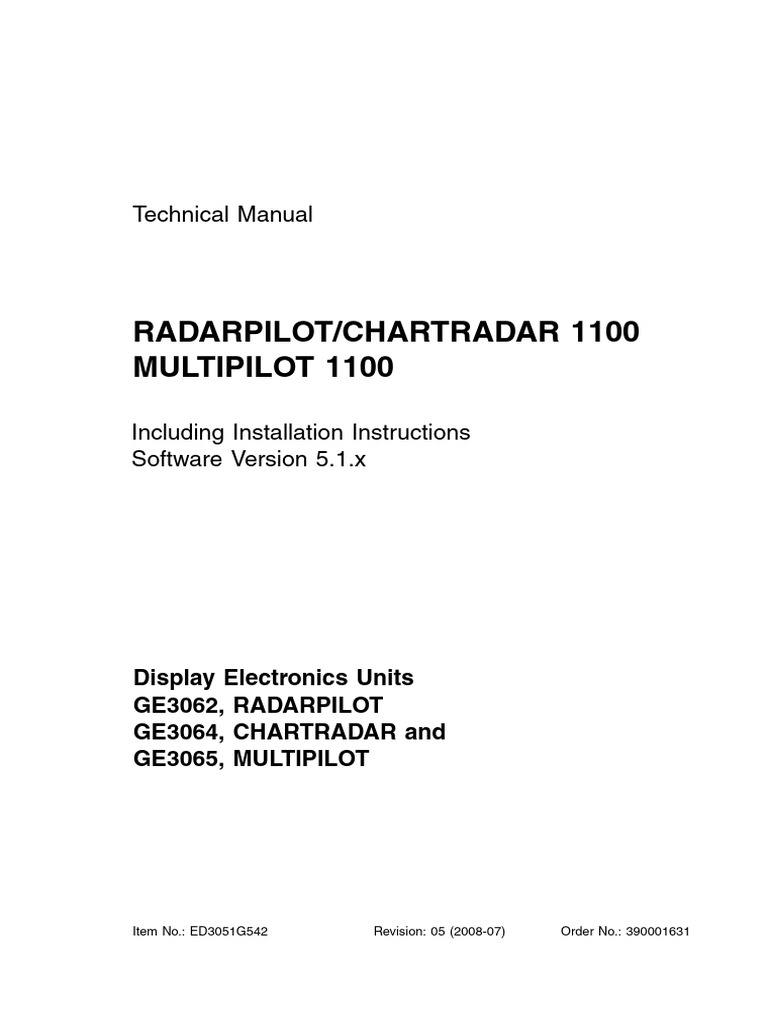 Radarpilot, Chartradar, Multipilot 1100 Soft. 5.1.x-Technical Manual | Download Free PDF | Bios ...