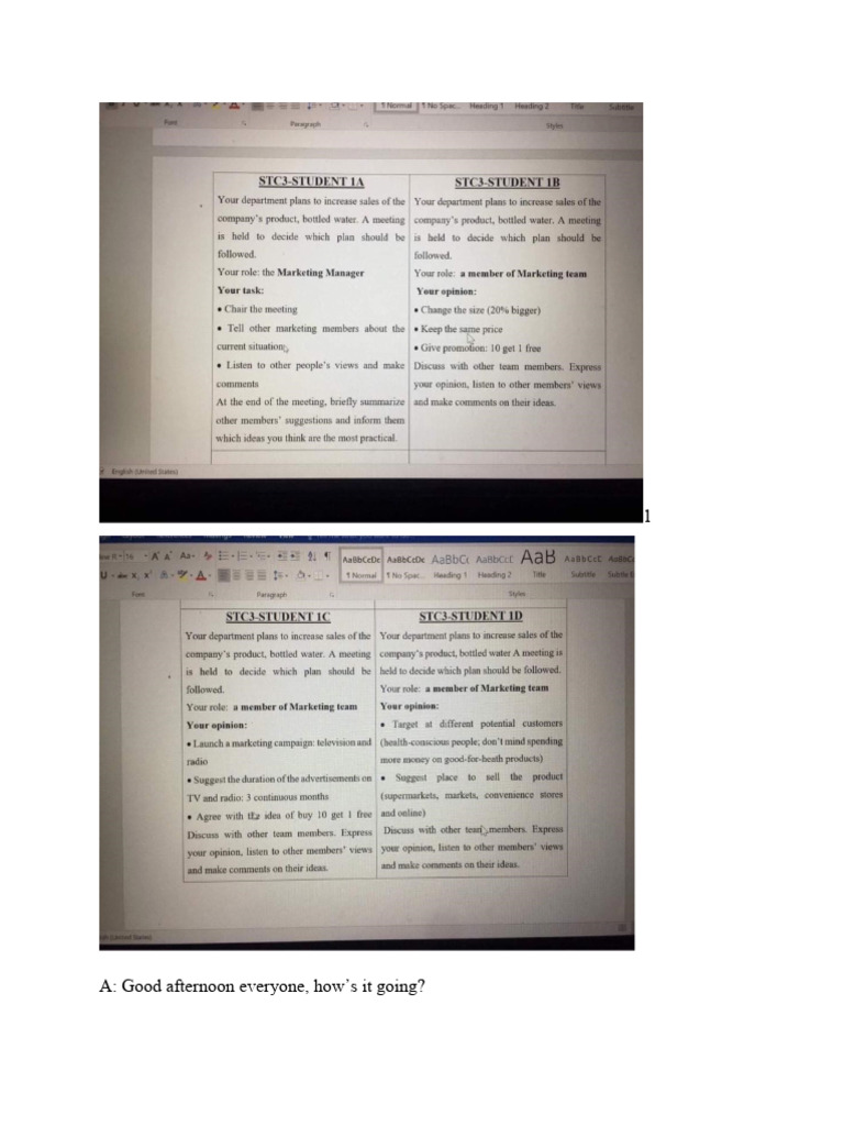 Speaking Final STC3 | PDF | Marketing | Supermarket