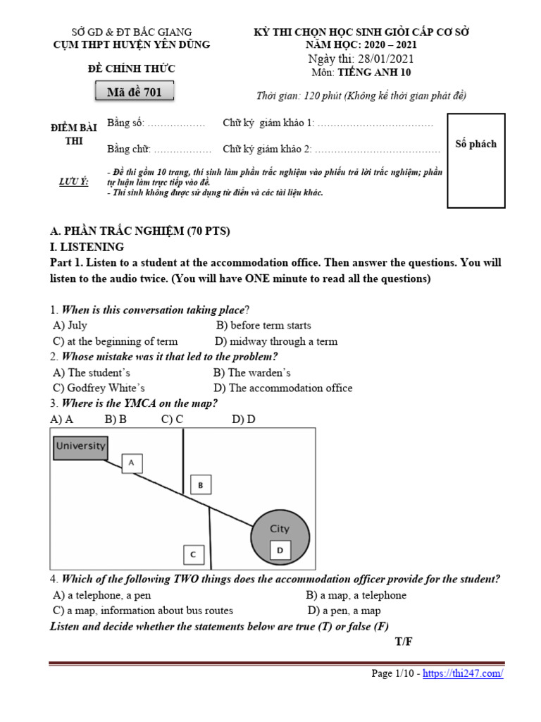 De Hoc Sinh Gioi Tieng Anh 10 Nam 2020 2021 Cum THPT Huyen Yen Dung Bac Giang | PDF | Santa ...
