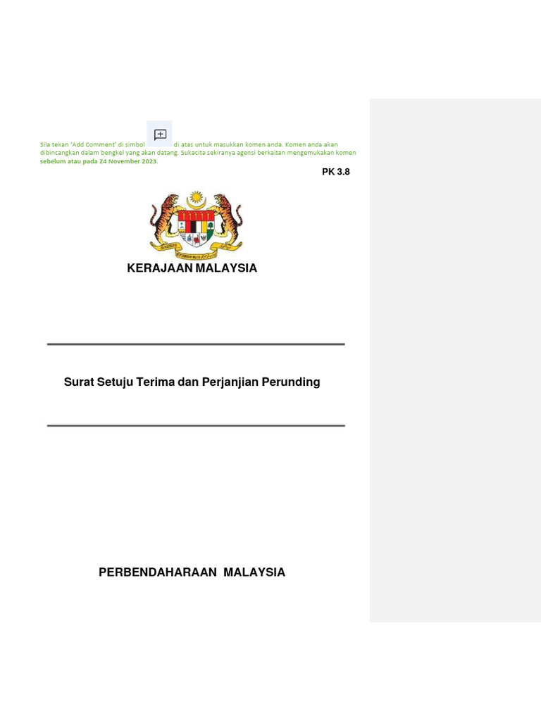 PK 3.8 SST DAN PERJANJIAN 29112022 - Edited 11102023 From AG | PDF