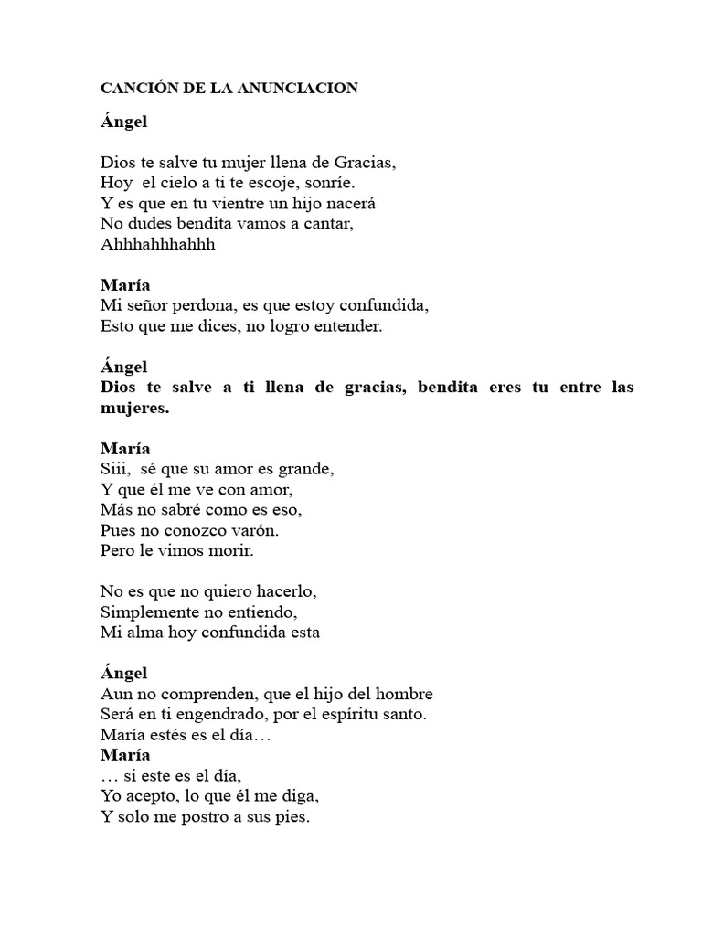 Anunciación: La Canción de María | PDF | María, madre de Jesús