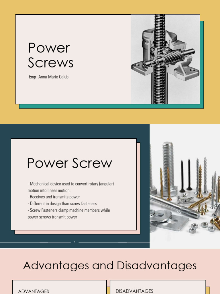Power Screws | PDF | Screw | Components