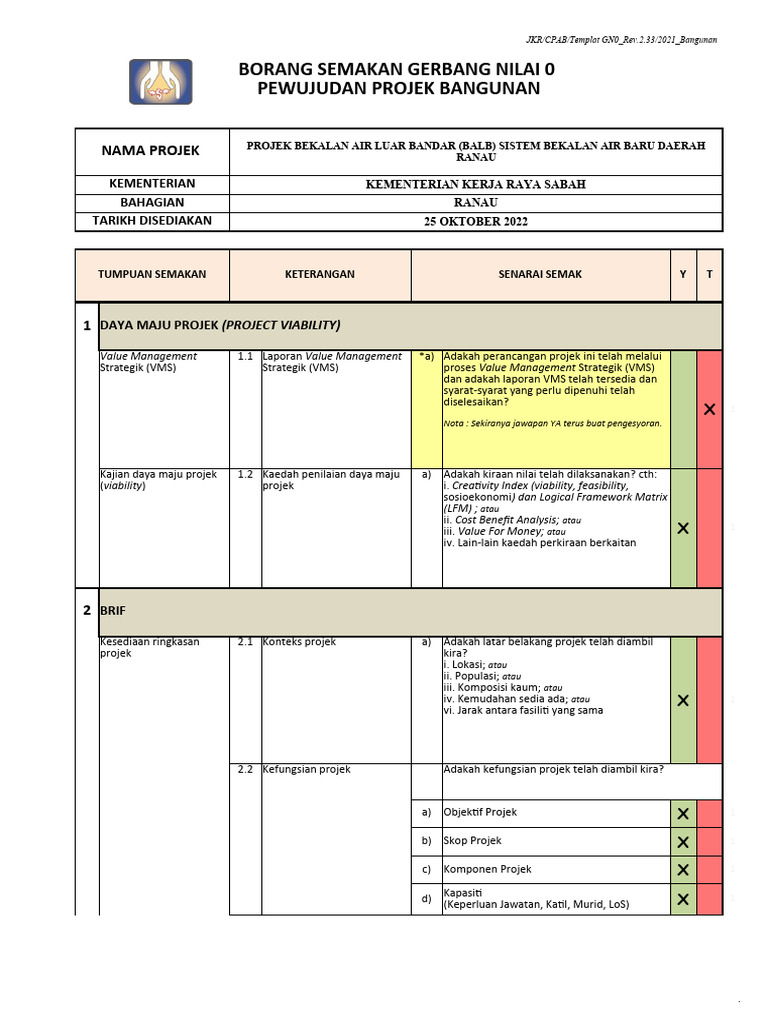 Template GN0 Bangunan | PDF