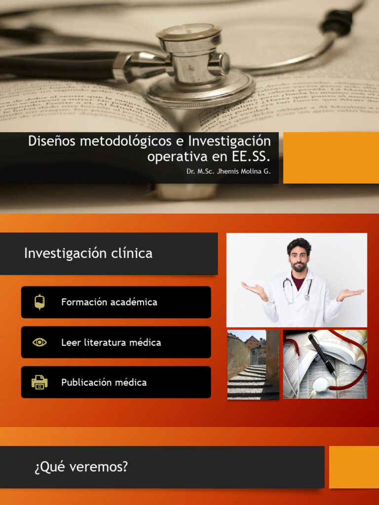 Diseños Metodológicos e Investigación Operativa en EESS | PDF | Cuidado de la salud | Observación
