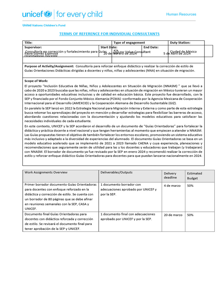 TORS - Consultoria Guias Orientadoras - 2024 | PDF | Enseñando