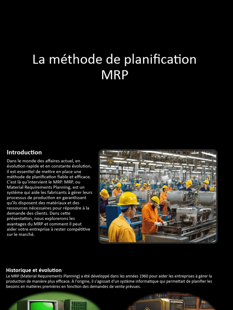 La Méthode de Planification MRP | PDF | Planification | Progiciel de gestion intégré