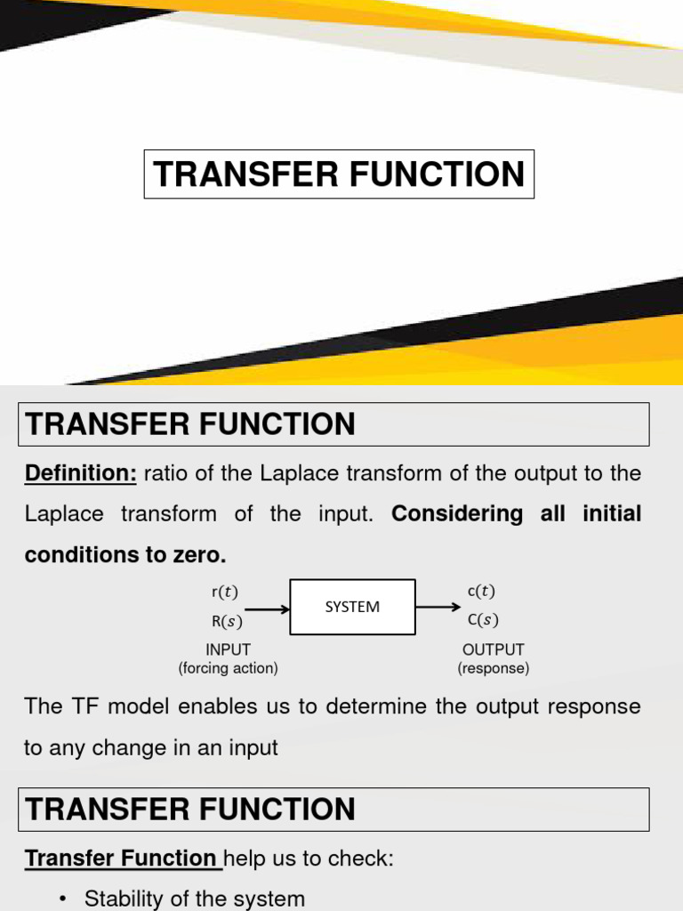 4 - Transfer Function | PDF | Laplace Transform | Electrical Network