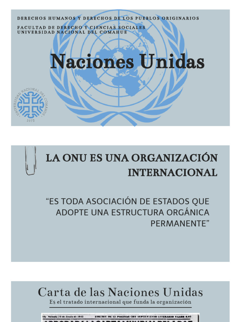 1 - Presentación ONU - Consejo de DDHH | PDF | Naciones Unidas | Relaciones internacionales