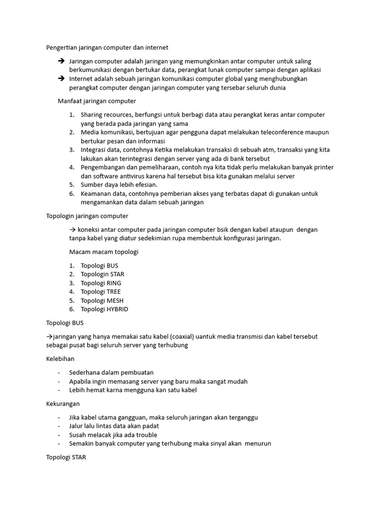 Pengertian Jaringan Computer Dan Internet. INFORMATIKA | PDF | Sains ...