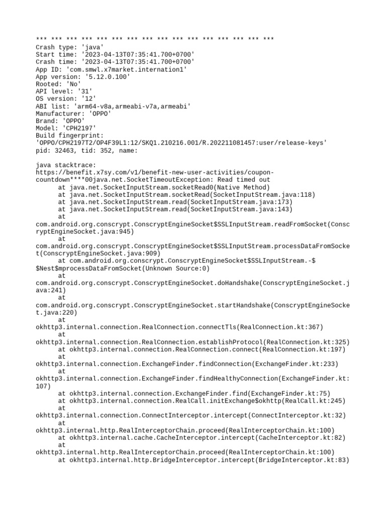 Catchlogs - 2023-04-13 at 07-35-41 - 5.12.0.100 (1165) - .Java | PDF ...