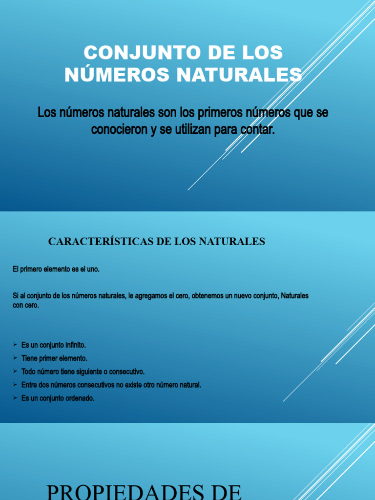 Conjunto De Los Números Naturales Y Sus Propiedades Pdf División