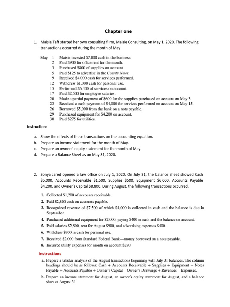 Chapter One Questions | PDF