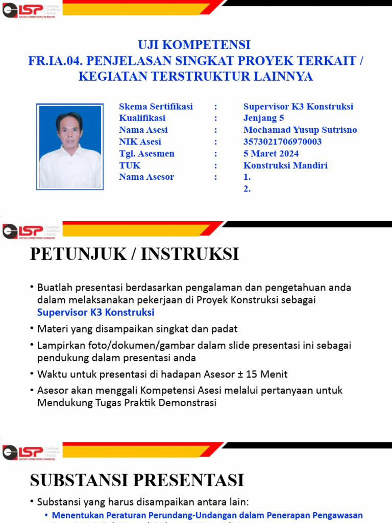 SKK - Supervisor K3 Konstruksi J5 | PDF