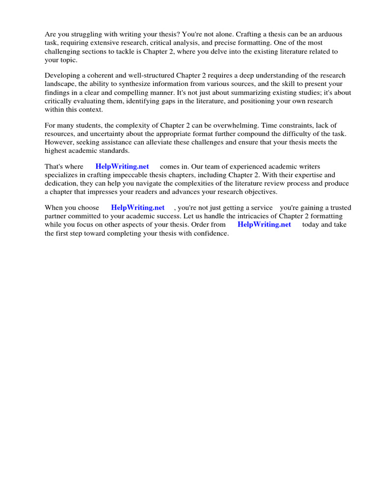 Sample Thesis Chapter 2 Format | PDF | Thesis | Qualitative Research