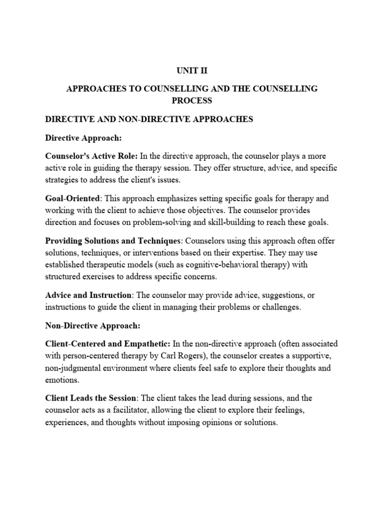 GC Unit-II, III, IV, V FULL | PDF | Psychotherapy | Humanistic Psychology