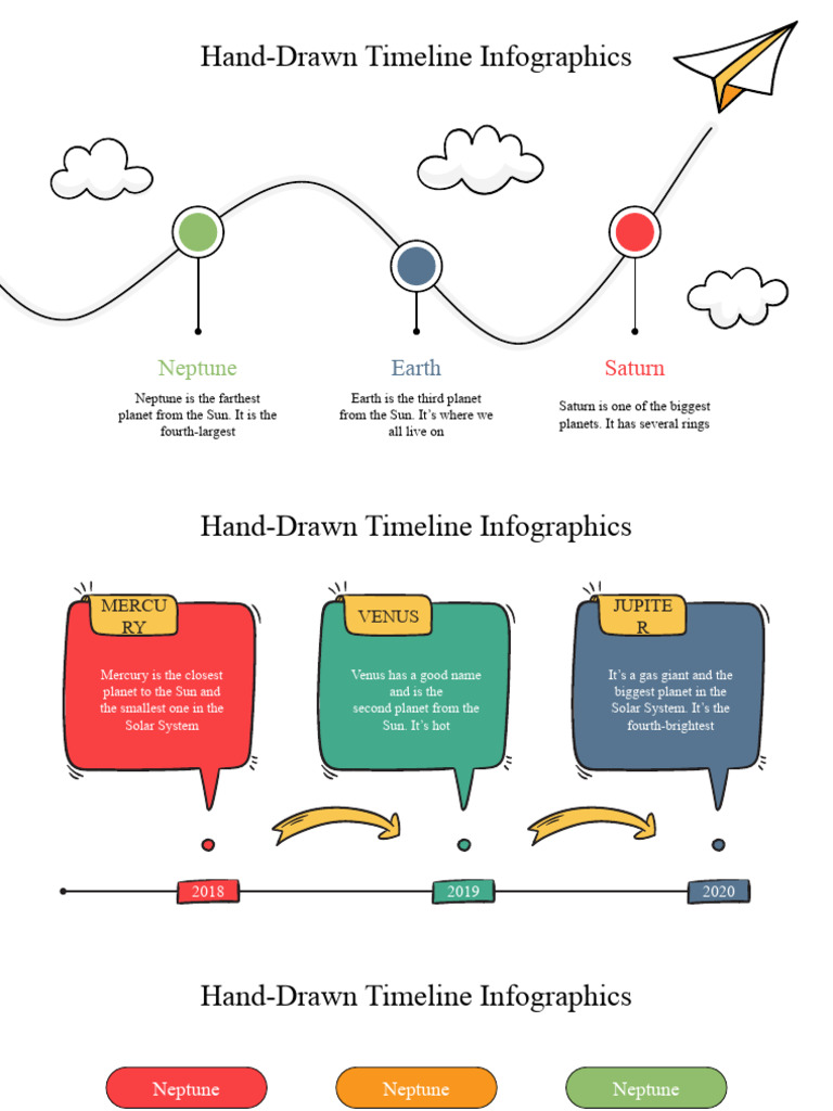 Hand-Drawn Timeline Infographics | PDF | Planets | Planets In Astrology