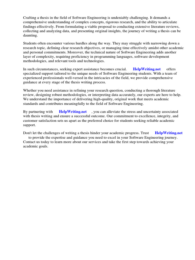Software Engineering Thesis Proposal | PDF | Educational Technology ...
