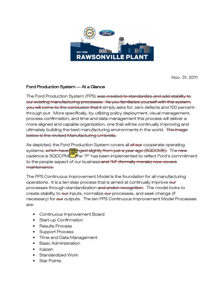 Ford Ford Ford Ford Production System PR | PDF | Systems Science ...