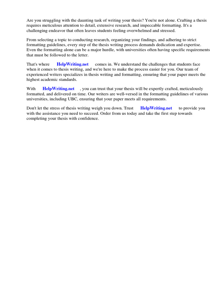 Ubc Thesis Formatting Workshop | PDF | Thesis | Groundwater