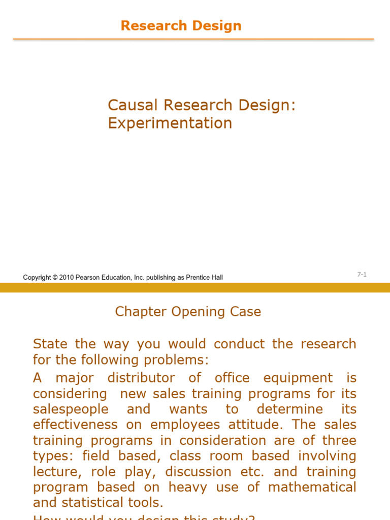 5 Causal Research Design - Experimentation | PDF | Experiment | Dependent And Independent Variables