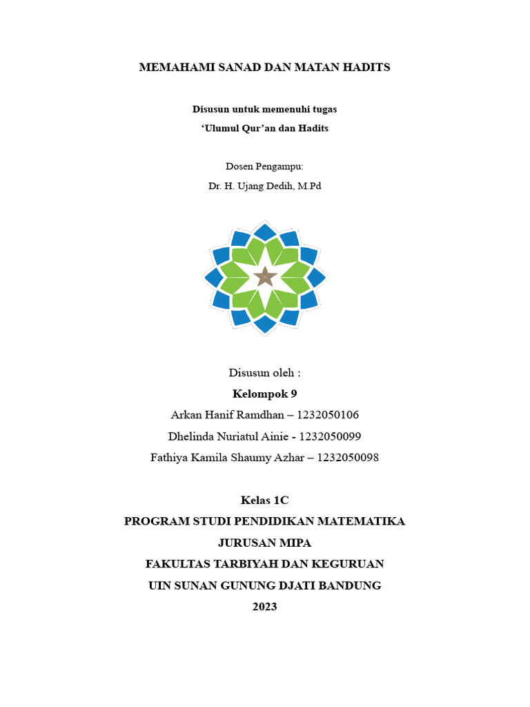 Sanad dan Matan Hadits: Panduan Lengkap | PDF