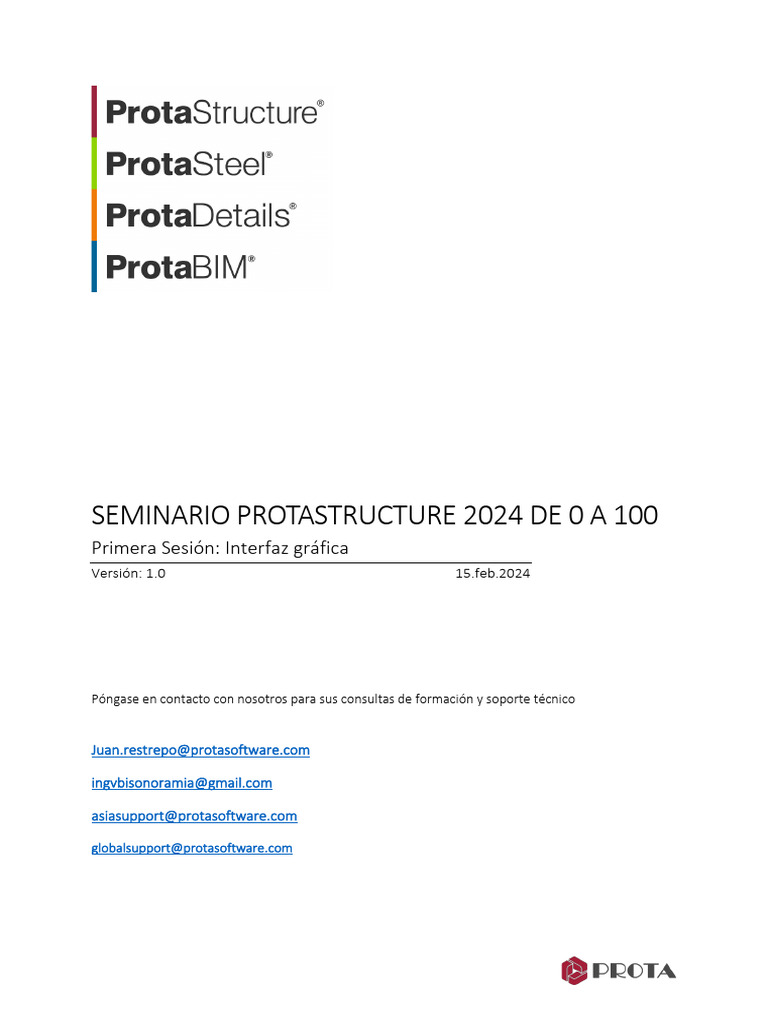 Seminario ProtaStructure 2024 de 0 A 100-Sesión 1-Interfaz Gráfica | PDF | Autodesk Revit | Software