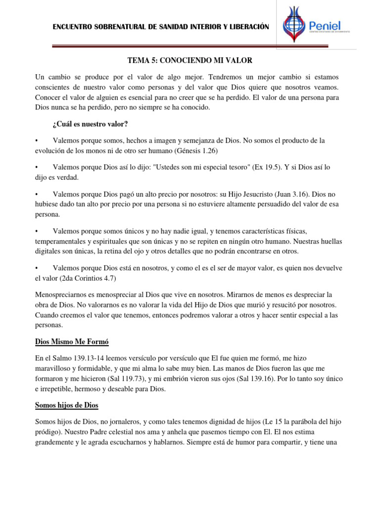 TEMA 5 CONOCIENDO MI VALOR | PDF | Lepra | Jesús
