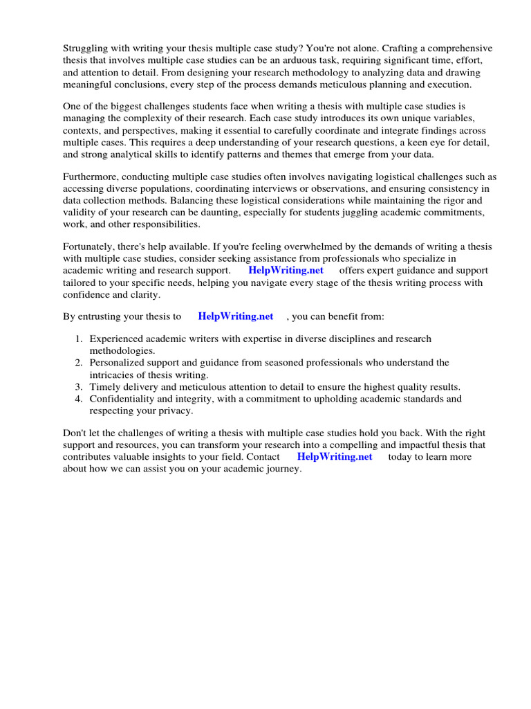 Thesis Multiple Case Study | PDF | Methodology | Thesis