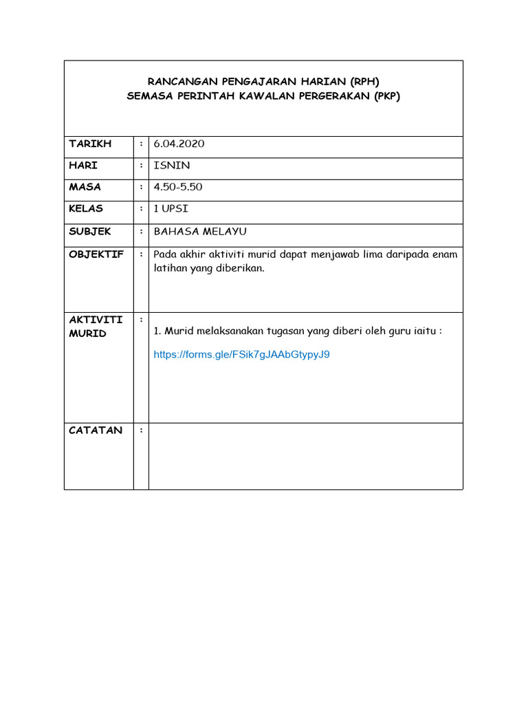 RPH Latest PKP M3 | PDF