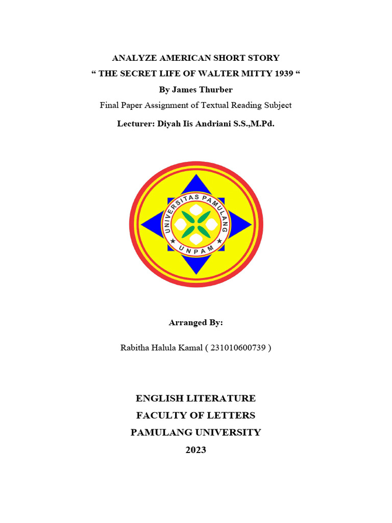 English Lit Analysis: Walter Mitty | PDF