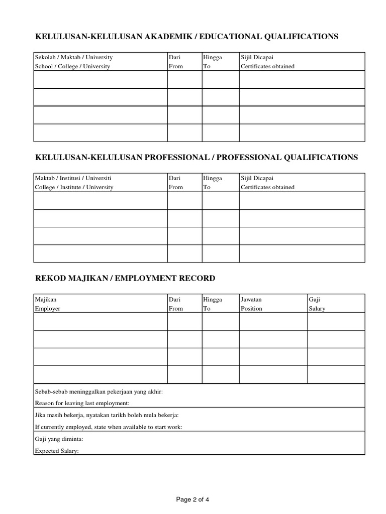Application Form Pg2 | PDF