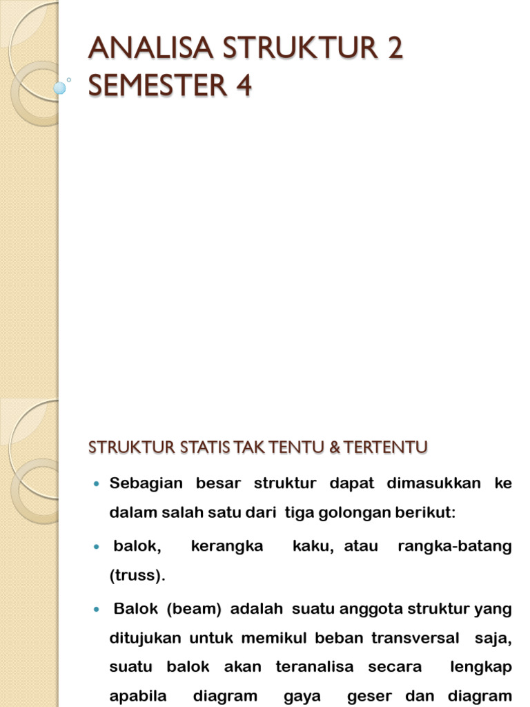 Analisa Struktur Smt4 Pert.1 | PDF