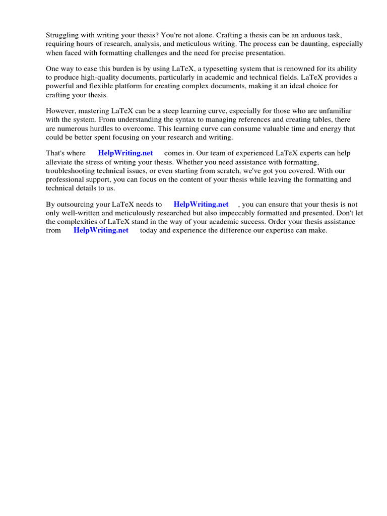 Writing Your Thesis With Latex | PDF | Page Layout | Thesis
