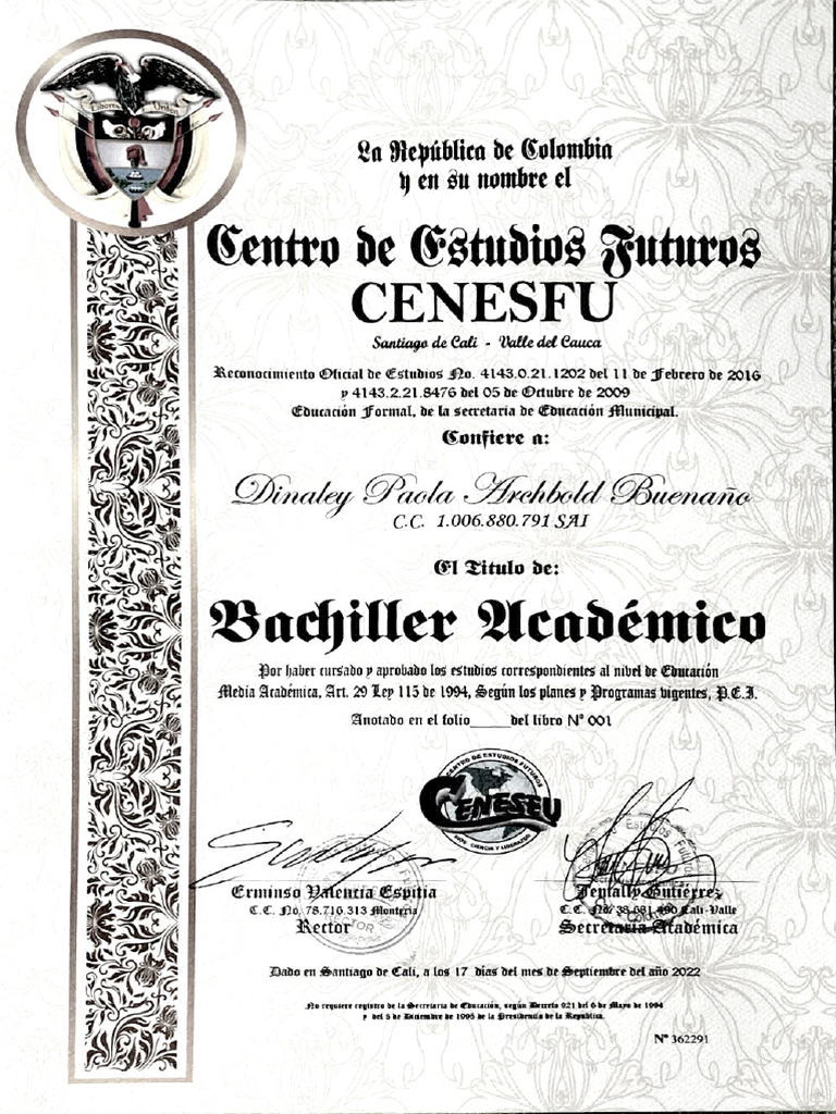 Diploma De Bachiller Pdf