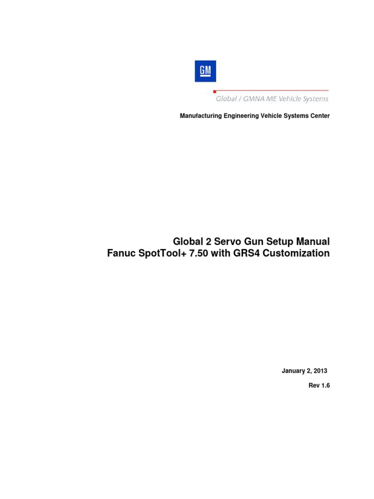 Servogun Setup Users Manual For 7 5012122012rev1 6 | PDF ...