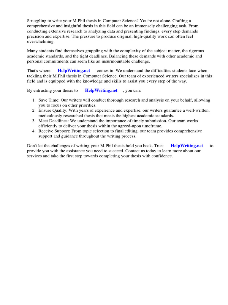 M.phil Thesis in Computer Science PDF | PDF M.phil Thesis in Computer Science PDF | PDF