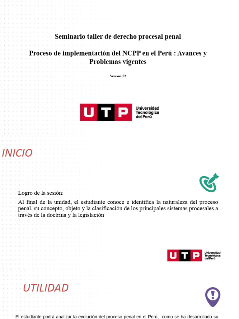 SEMANA 02 - Seminario Taller DPP - CLASE | PDF | Procedimiento Criminal | Procedimiento legal