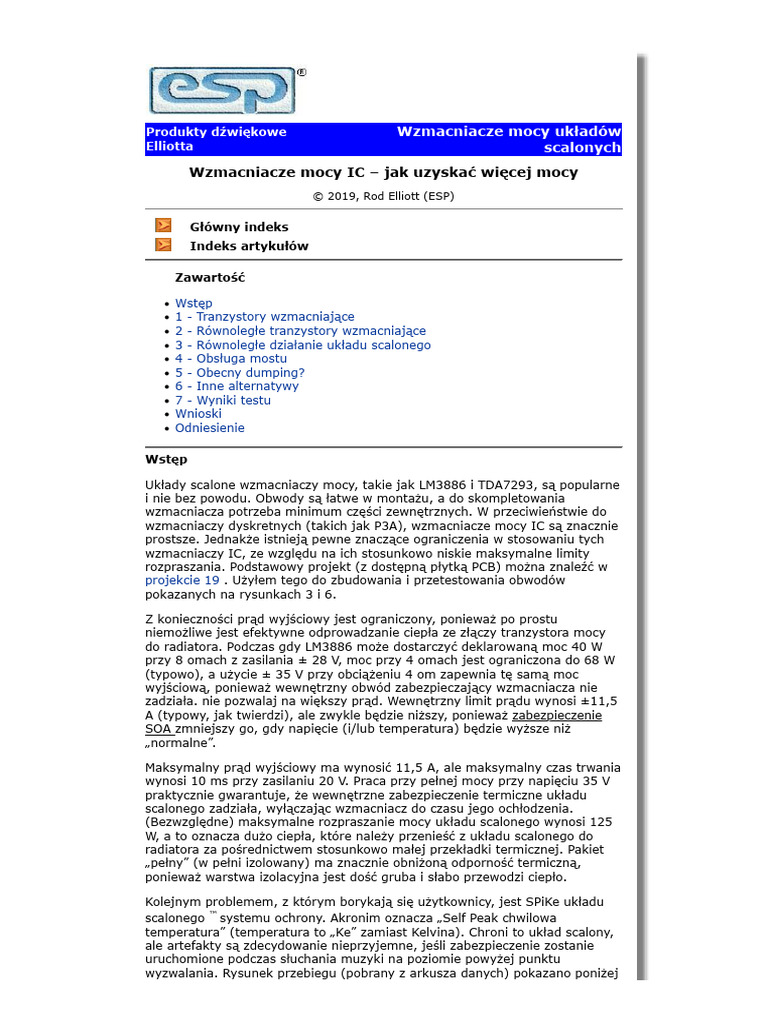 Wzmacniacze Mocy IC | PDF