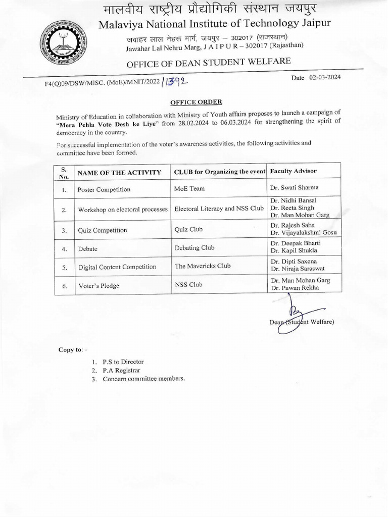 Office Order No. 1392 Dated 02-03-2024 Regarding MoE Flagship Event ... Office Order No. 1392 Dated 02-03-2024 Regarding MoE Flagship Event ...