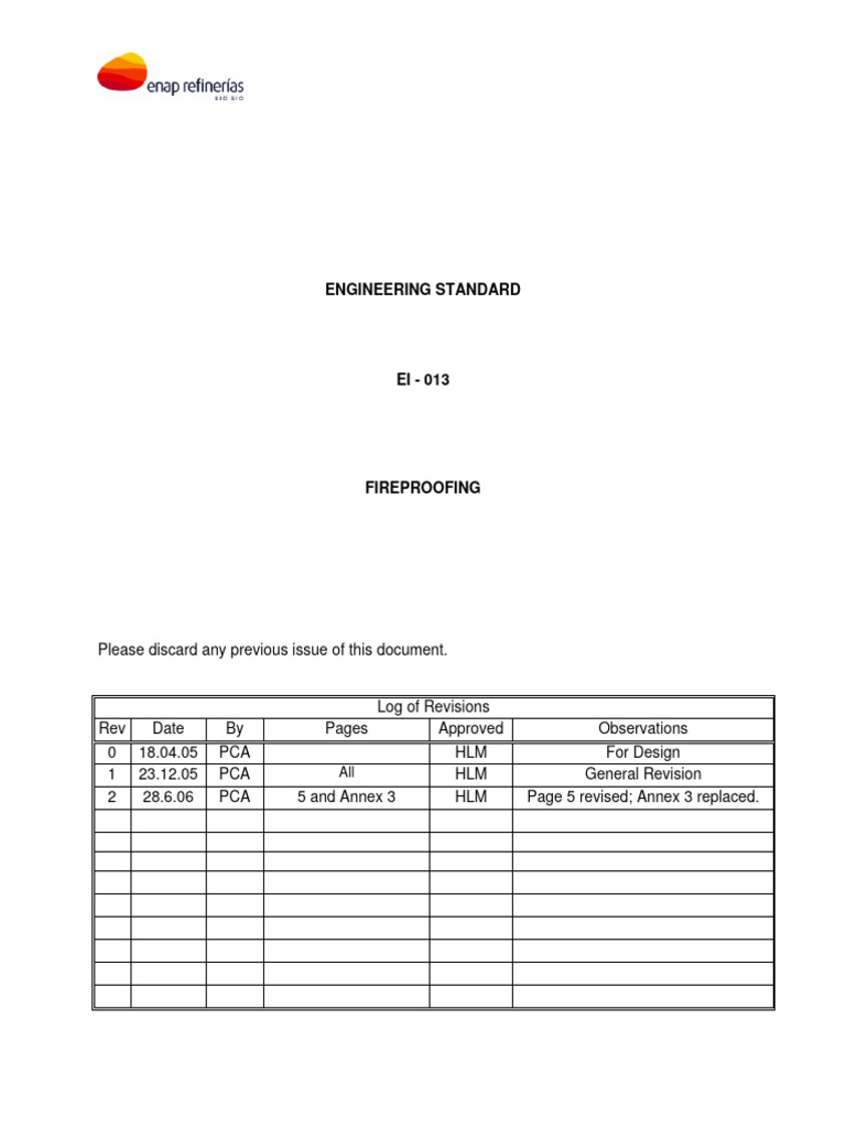 EI-013 - e Rev 2 - Fireproofing | PDF | Paint | Physical Sciences