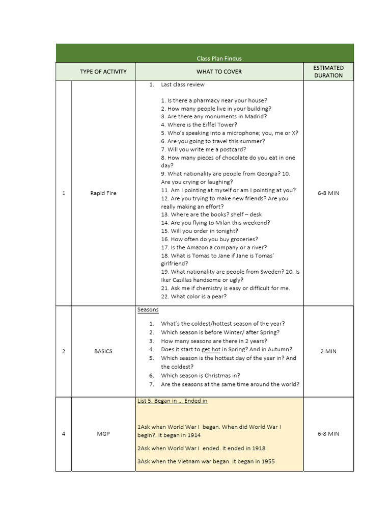 Class Recap 18.10.2023 | PDF