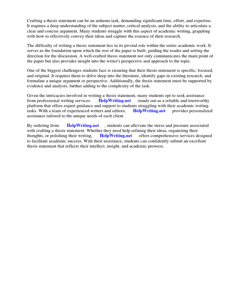 How To Make An Excellent Thesis Statement | PDF | Essays | Thesis