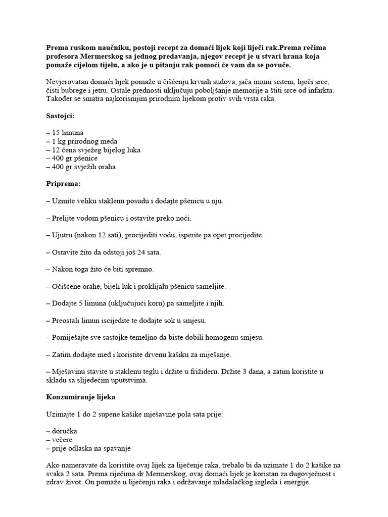 Ruski Lek Za Rak | PDF