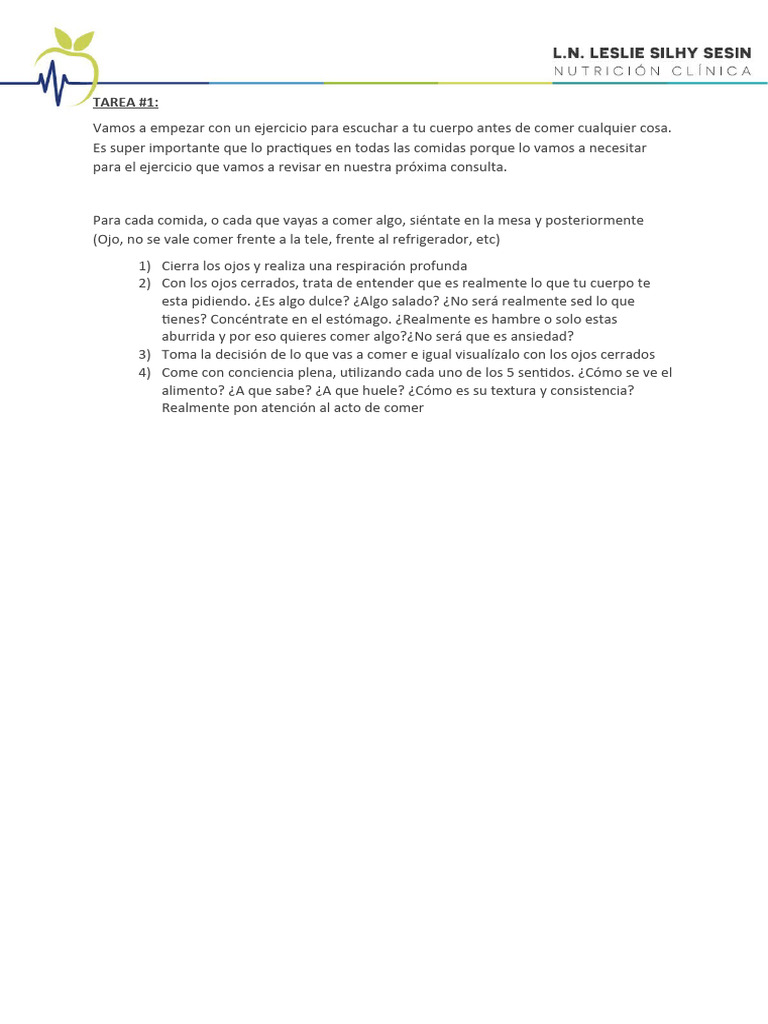 EJERICIO #1 Auto-conocimiento (1) | PDF