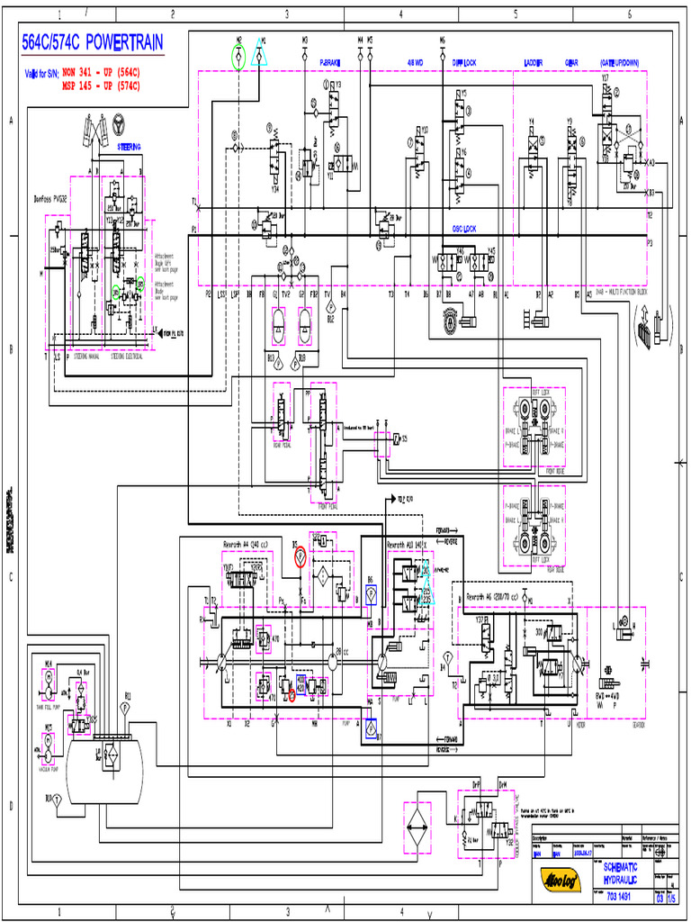 03 Shematic Hydraulic 564C 574C | PDF