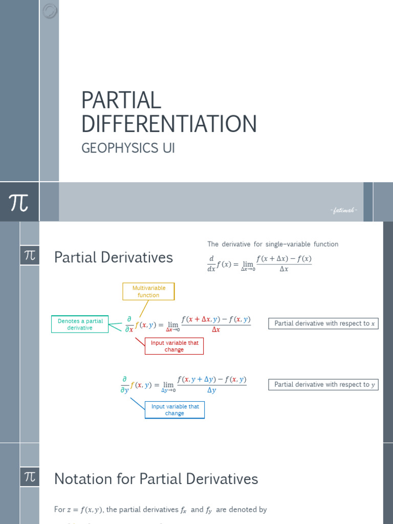 11.0 Partial Differentiation | PDF | Derivative | Mathematical Objects