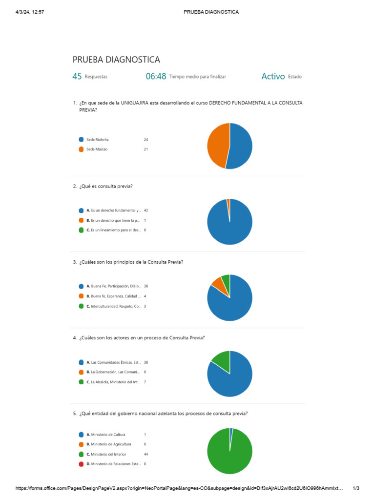 PRUEBA DIAGNOSTICA | PDF