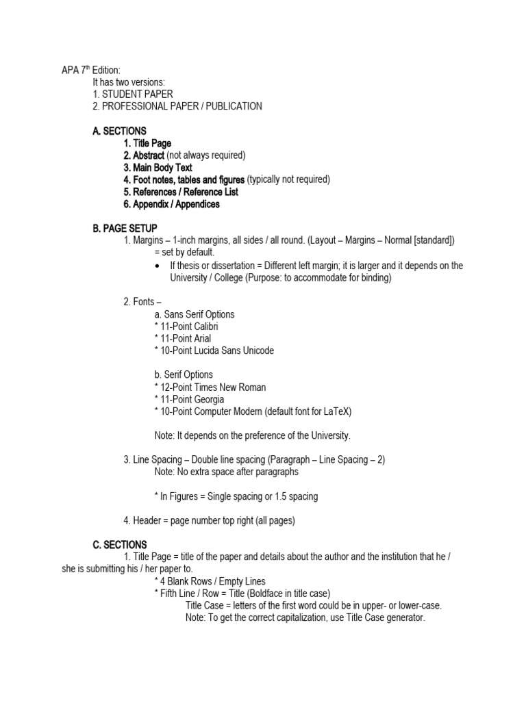 APA 7th Edition | PDF | Citation | Typefaces