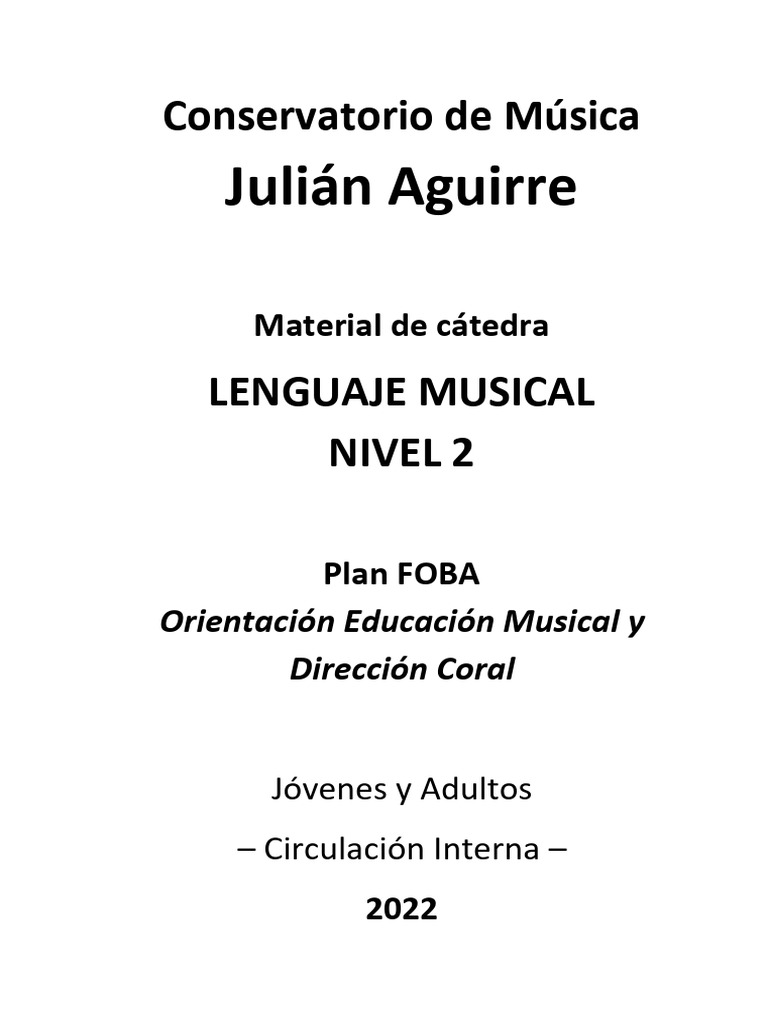 Cuadernillo - Leng Mus Foba Edu 2022 | PDF | Acorde (Música) | Modo (música)